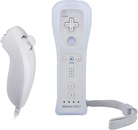 Amazon.com: Wii Remote with Wii Motion Plus Inside | Shock Wii Nunchuk ...