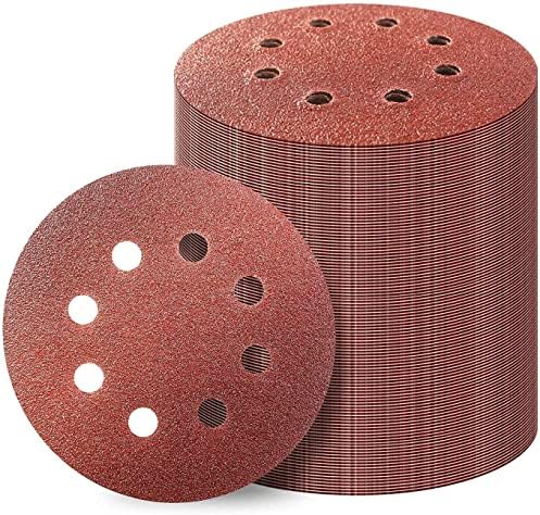 OLS Japanese Grit High 5-Inches Round Sanding Disc, 8 Holes Hook and ...