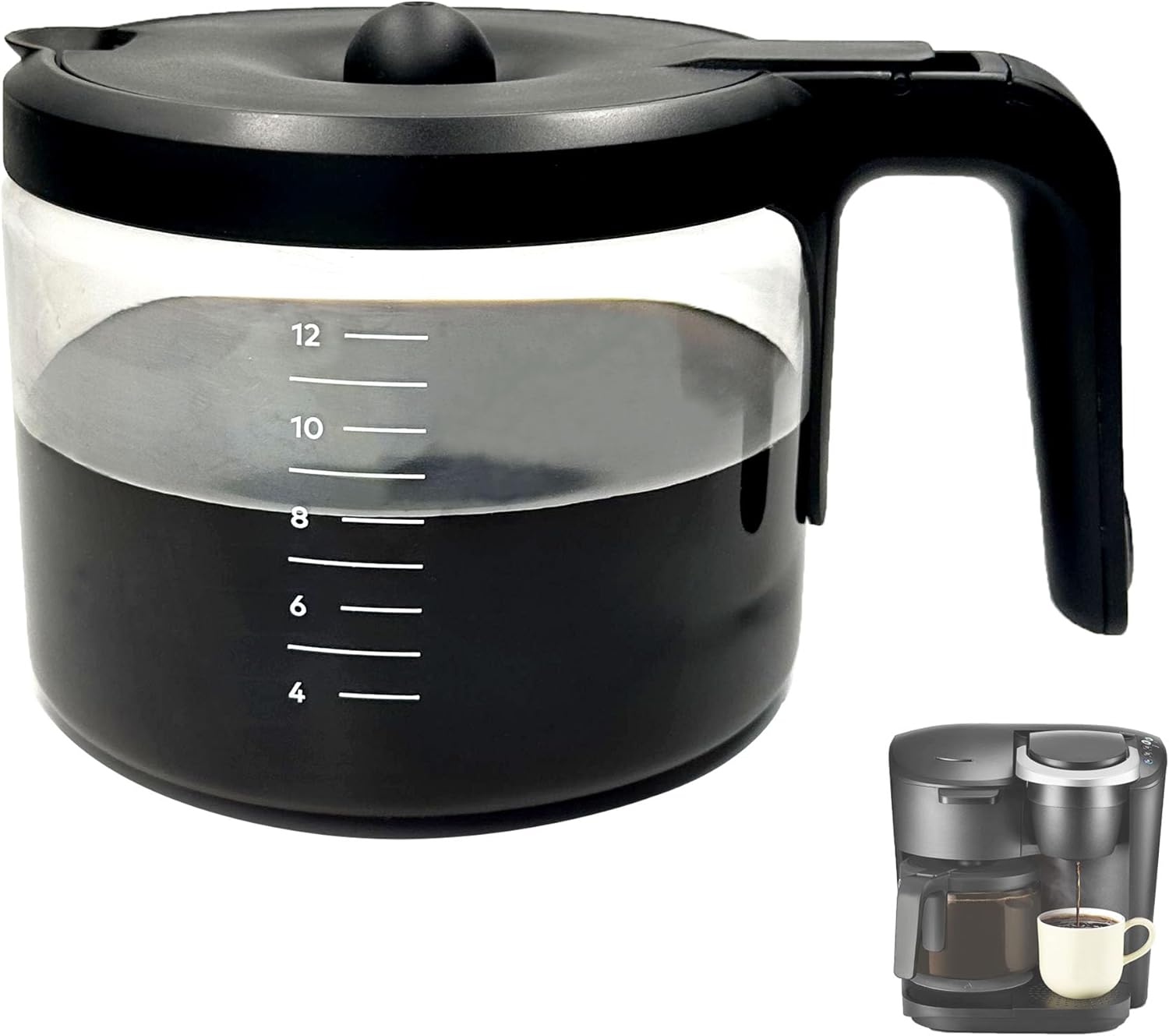 Amazon.com: 12 Cups Coffee Pot Replacement Compatible for KEURIG K-DUO ...