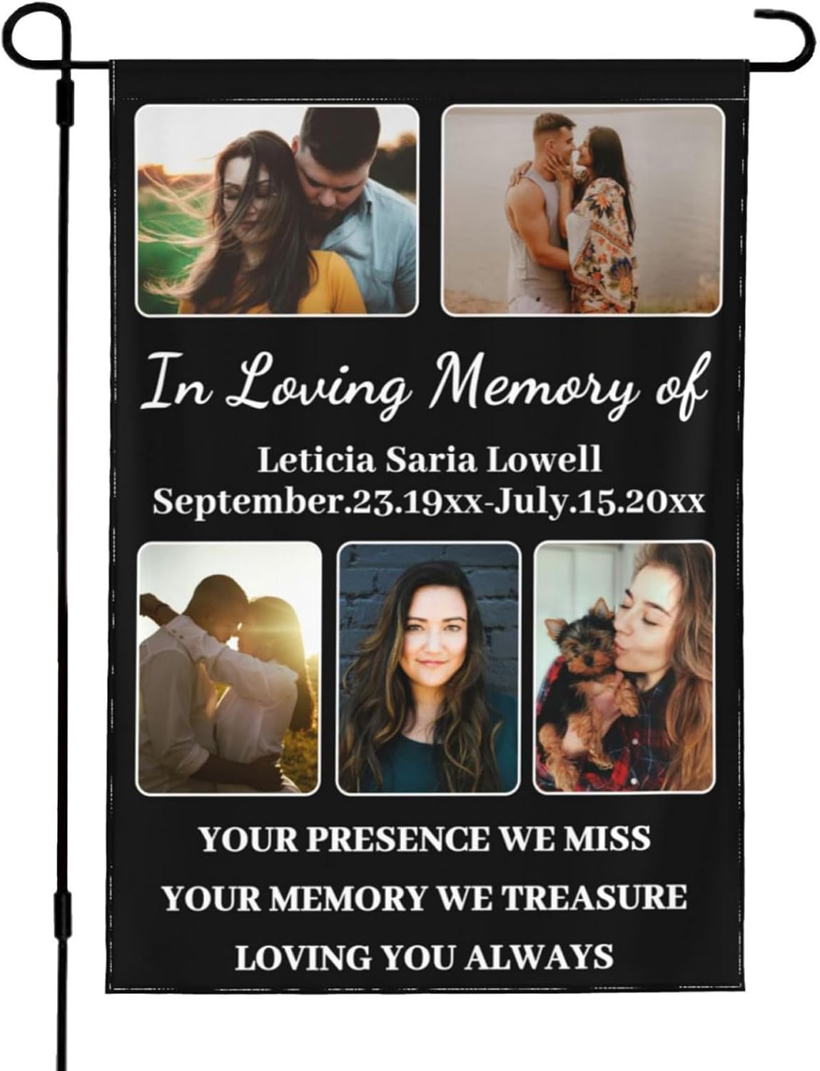 Amazon.com : Custom Memorial Flag Personalized Memorial Garden Flag for ...