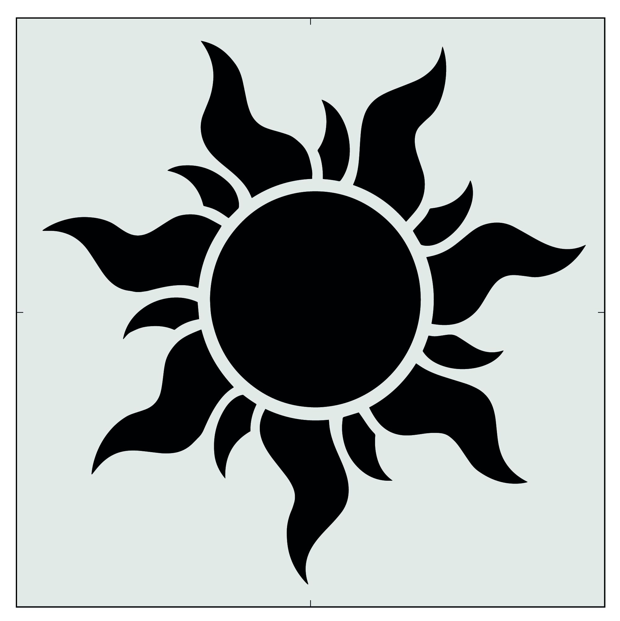Amazon.com : Stencil Stop Tangled Sun Stencil - 9 x 9 inches - Reusable ...