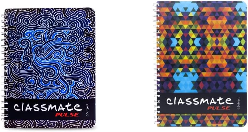 Classmate Pulse 6 Subject Notebook - Unruled, 300 Pages, Spiral Binding ...