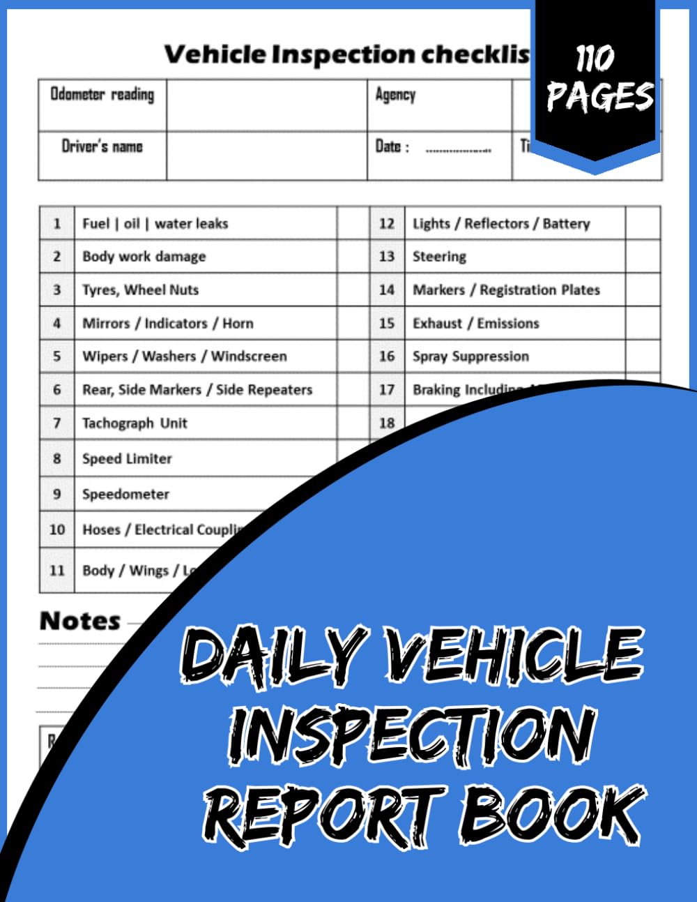 Daily Vehicle Inspection Report Book: Daily Vehicle Inspection ...