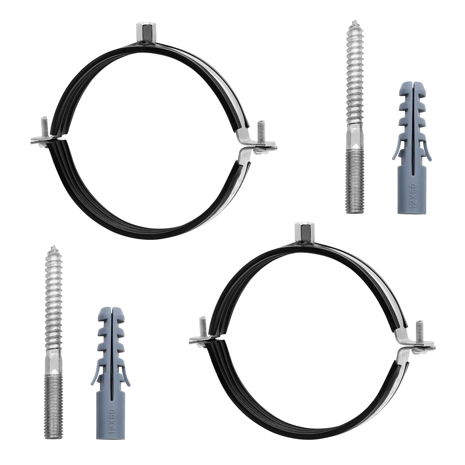 Snapklik.com : 2 Pcs 5.4-5.6 Inch Split Ring Pipe Hanger, 138-142mm ...