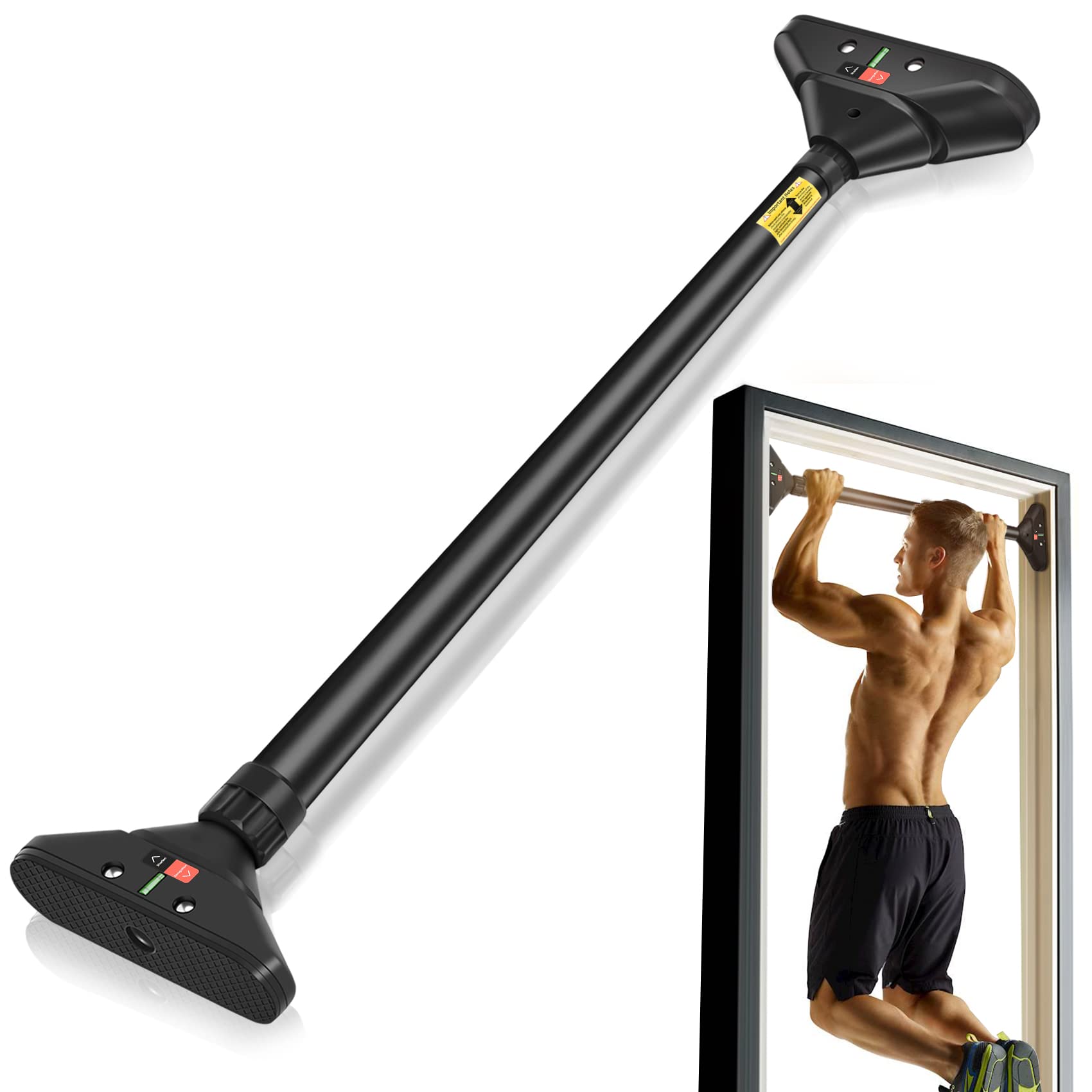 Pull Up Bar for Doorway, Strength Training Pullup Bar No Screw ...