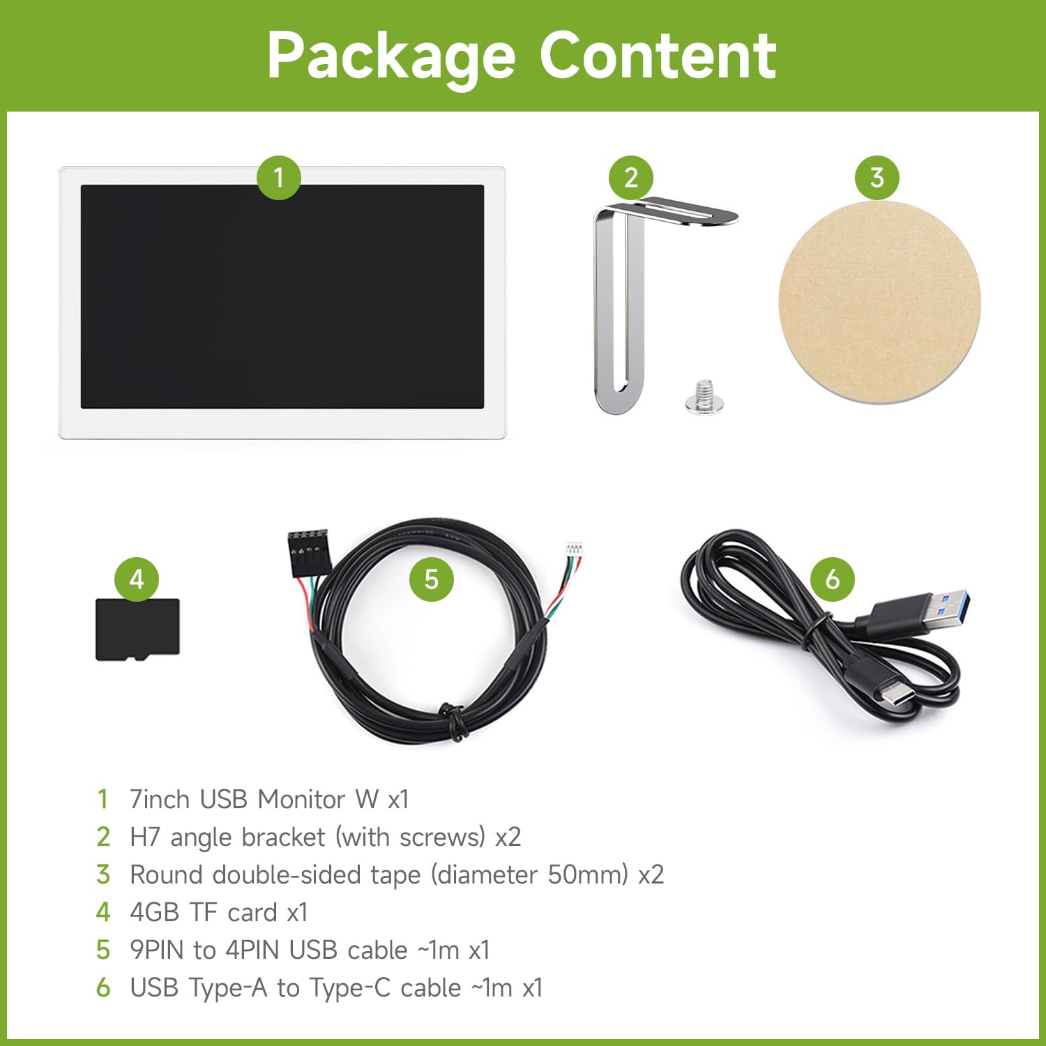 Snapklik.com : Waveshare 7inch USB Monitor, PC Case Secondary Screen ...