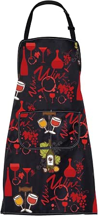 Amazon.com: CMNIM Wine Apron for Women Men with Pocket Wine Kitchen ...