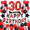 Amazon.com: Minhero Lee Blue 30th Birthday Decoration Happy Birthday ...
