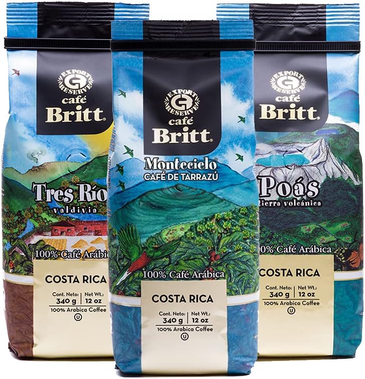 Amazon.com : Café Britt® - Costa Rican Origins Coffee Bundle (12 oz ...