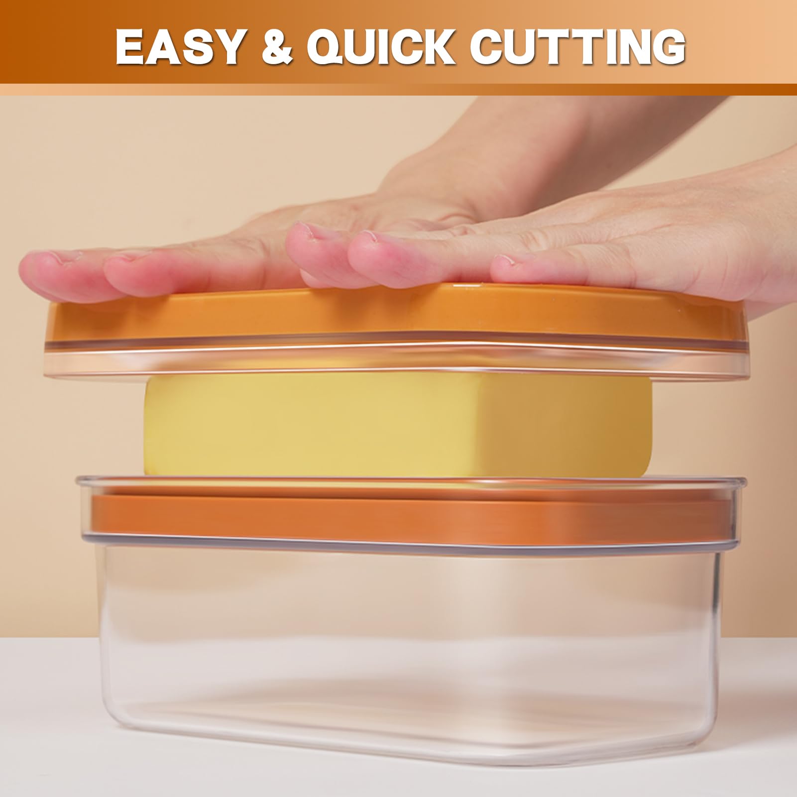 Snapklik.com : UNIVIVO Butter Slicer Cutter, Stick Butter Container Dish