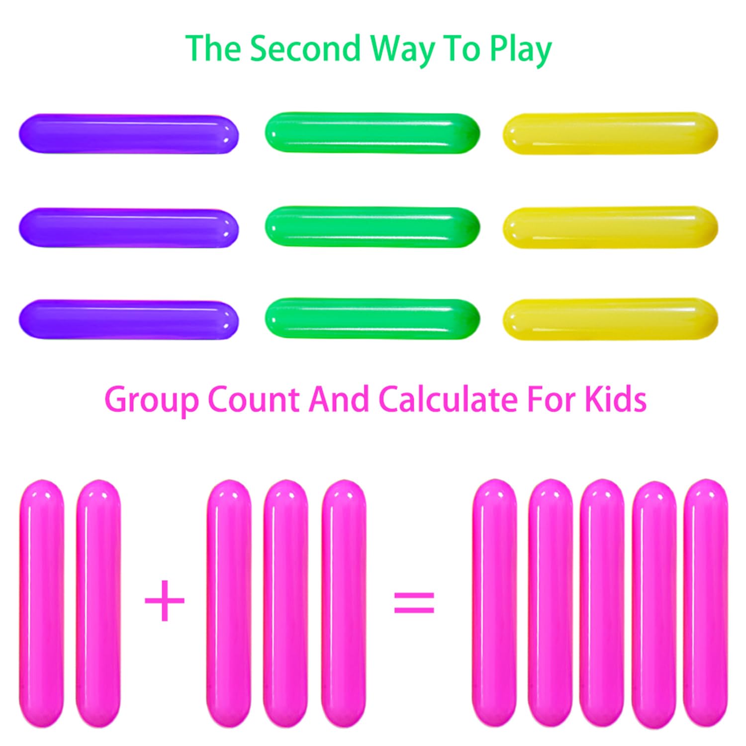 Snapklik.com : FXMHEHBB 50 Pieces Ball Pit Balls, 5 Inches Long Thick ...