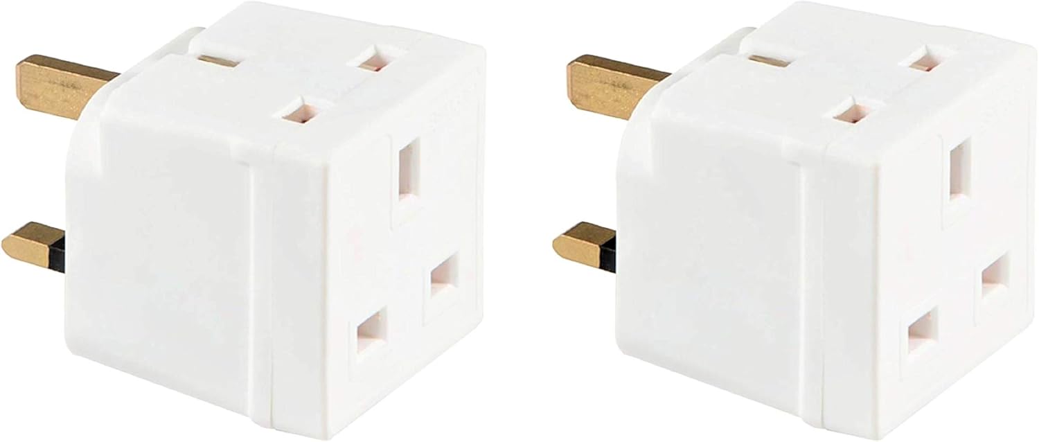 BAANI 2 Way Double Plug Adaptor - Multi Plugs Extension Sockets Adapter ...