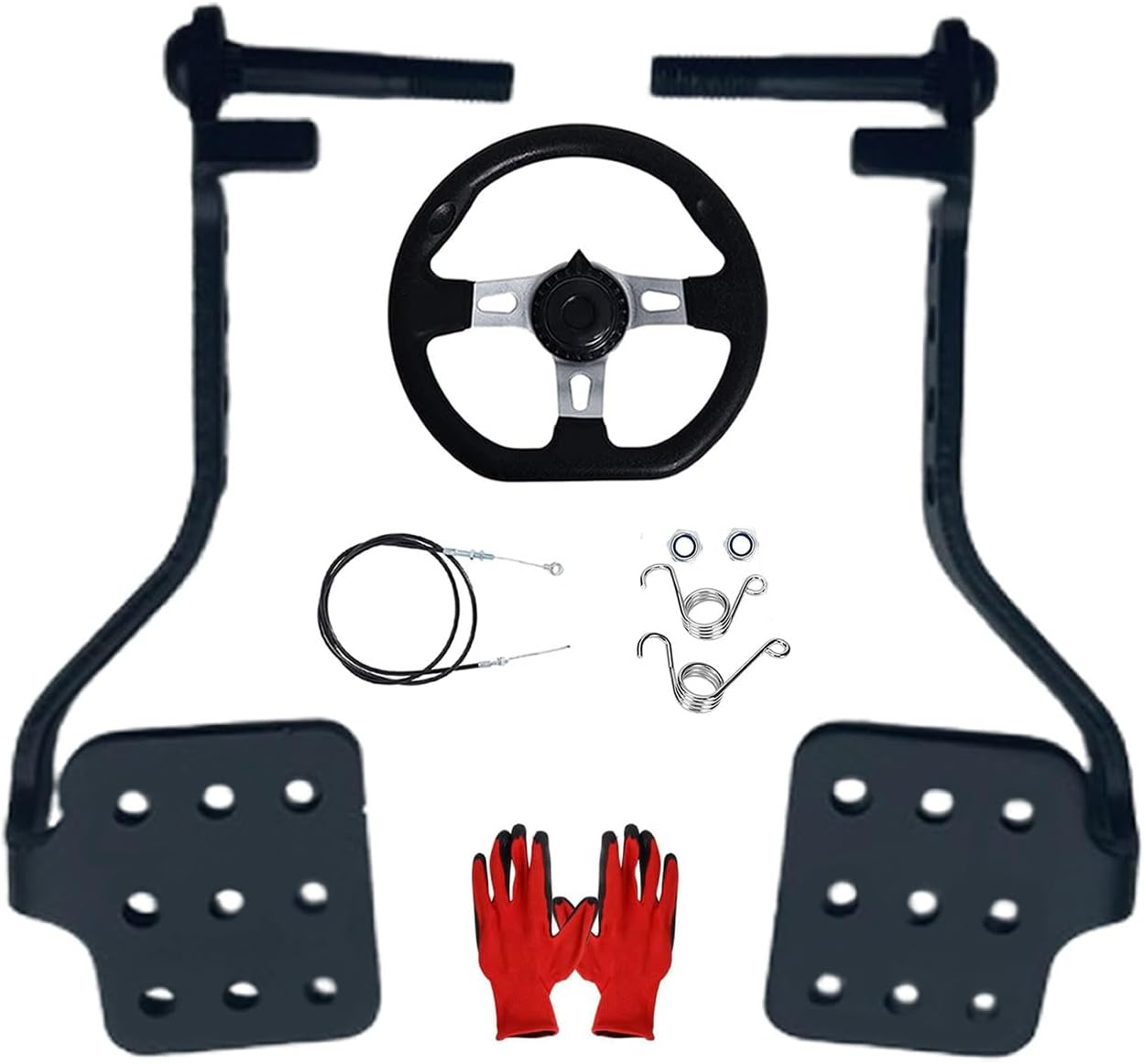 Amazon.com: Go Kart Brake and Throttle Pedals with Steering Wheels,71 ...