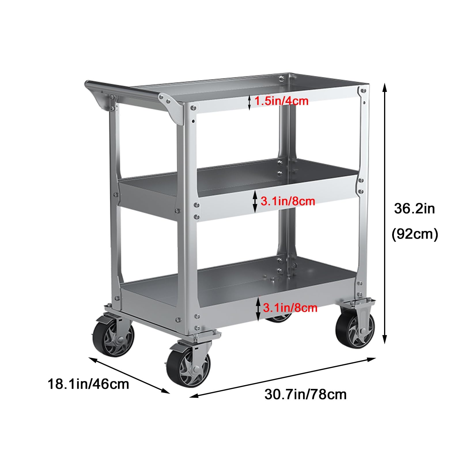 Stainless Steel Desk Rolling Cart Stainless Steel Outdoor Grill Cart