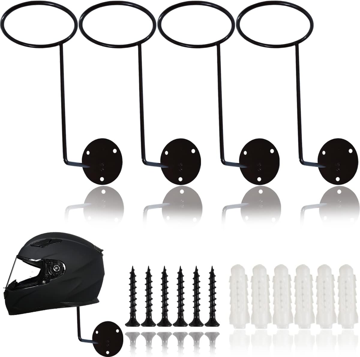 Amazon.com: Deloky 4 Pack Motorcycle Helmet Holder Hook -Jacket Bags ...