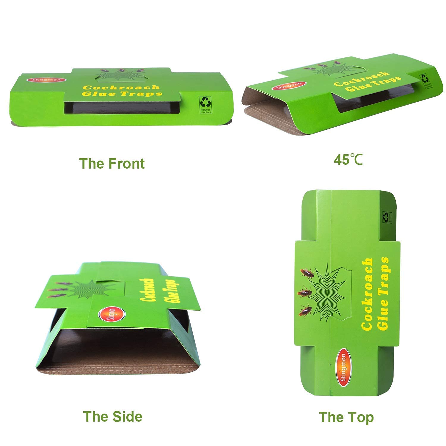 Buy 12 Pack Cockroach Trap, Cockroach Killer Indoor Home, Roach Bait ...