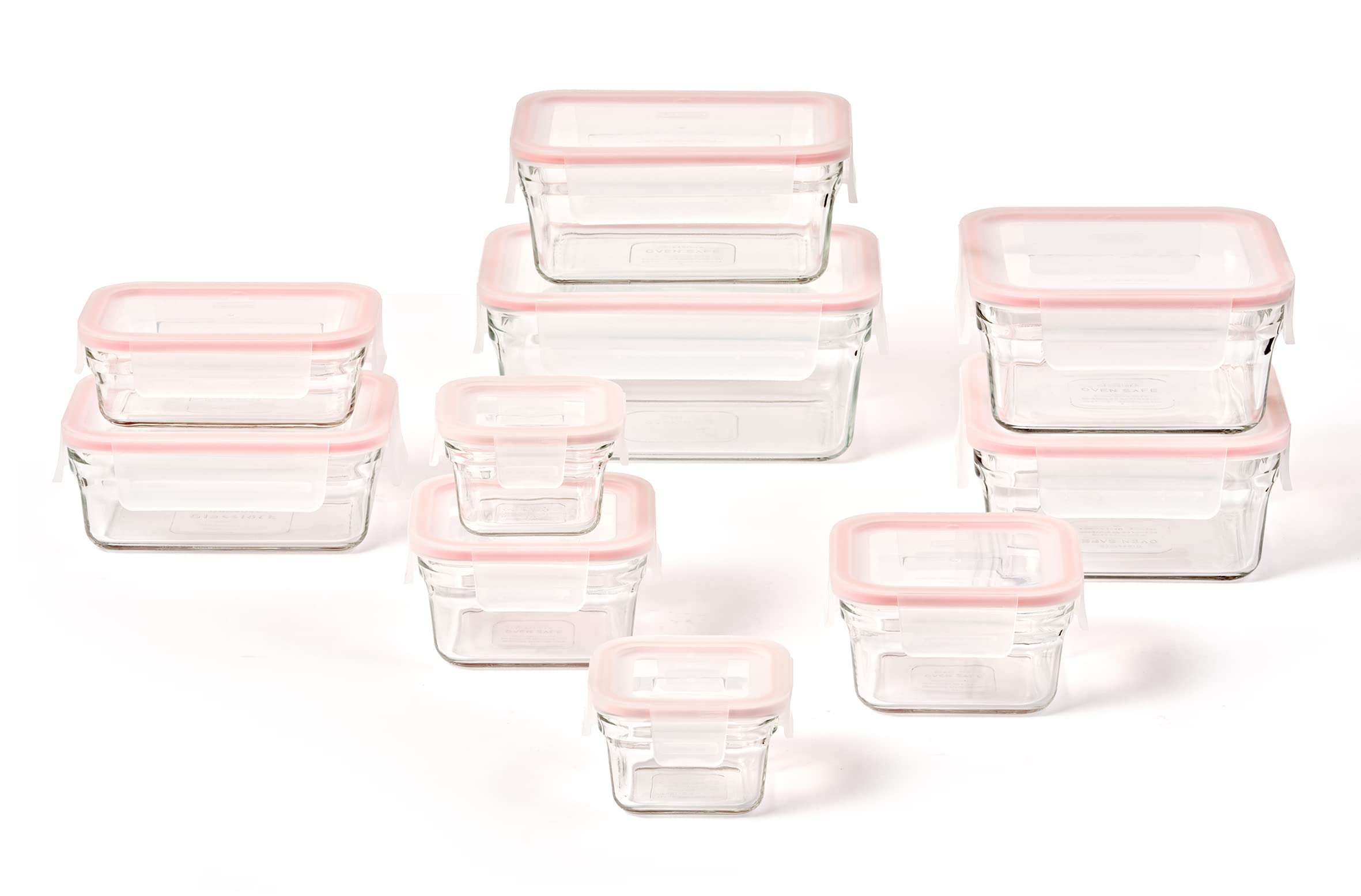 GLASSLOCK Smart 20-Piece Glass Food Storage Set - 100% Airtight ...
