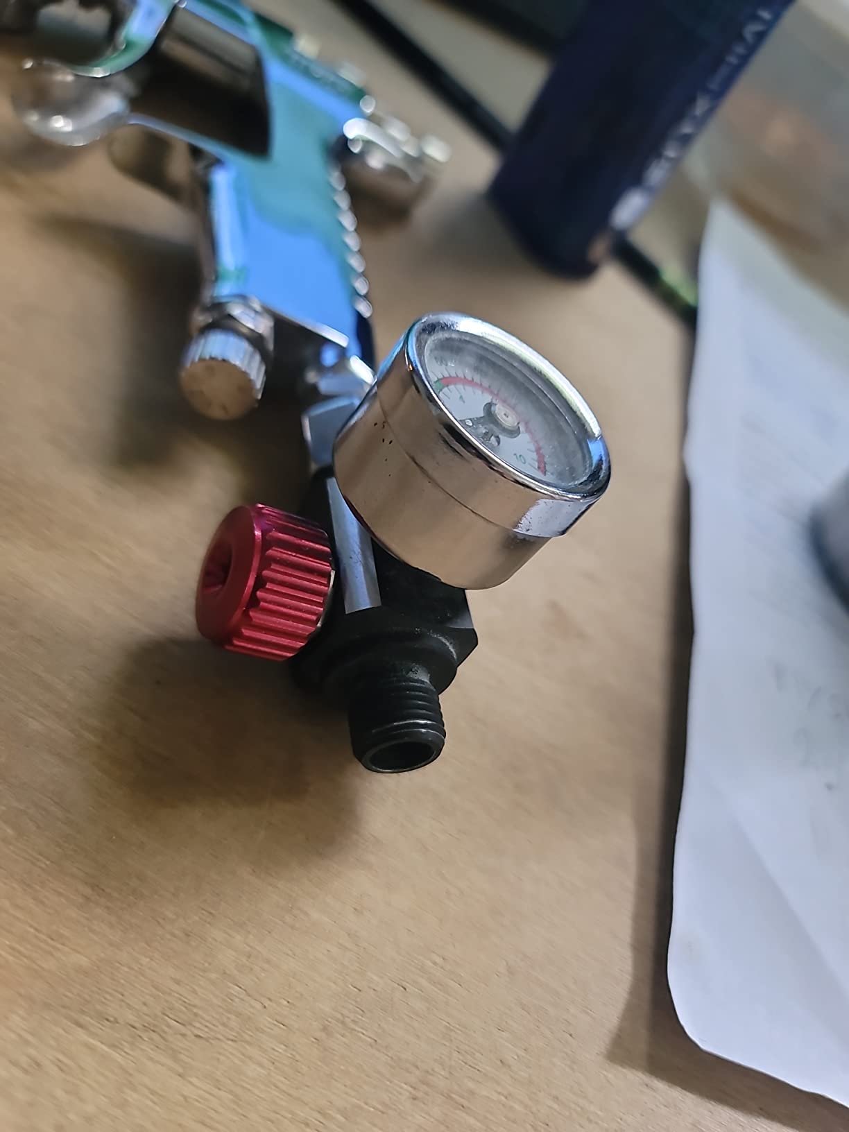 QWORK Air Pressure Regulator Kit, 2 Sets 1/4"-G Spray Paint Gun Air ...