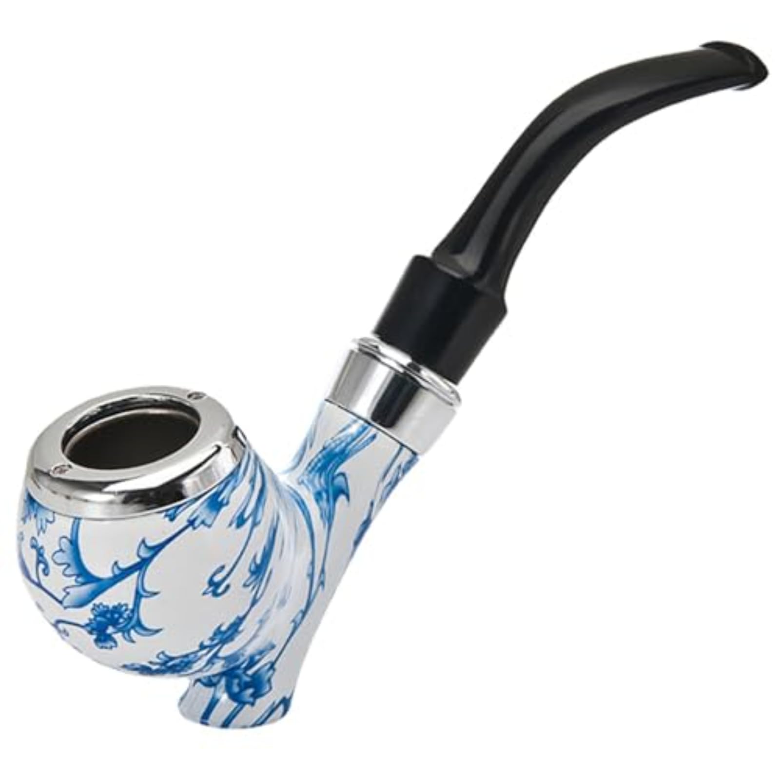 Amazon.com: Chinese wind blue and white porcelain mini tobacco pipe ...
