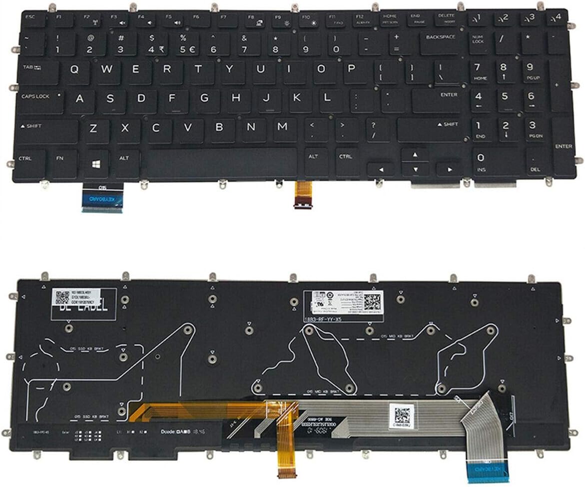 Amazon.com: New US Black English Backlit Laptop Keyboard (Without ...