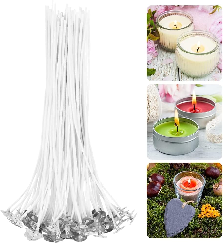 soosable Candle Wicks Pre Waxed Candle Wicks for Candle Making DIY ...