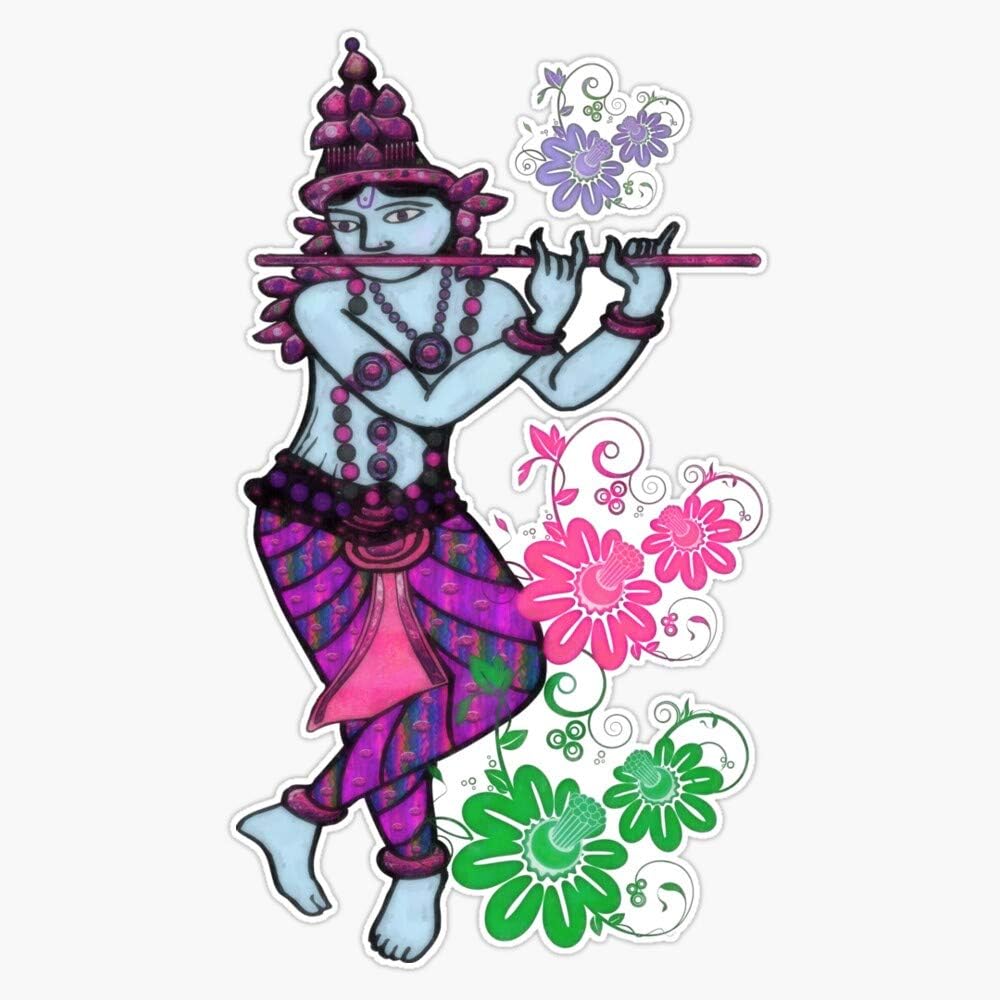Amazon.com: Krishna Rising Sticker Vinyl Bumper Sticker Decal 5 ...