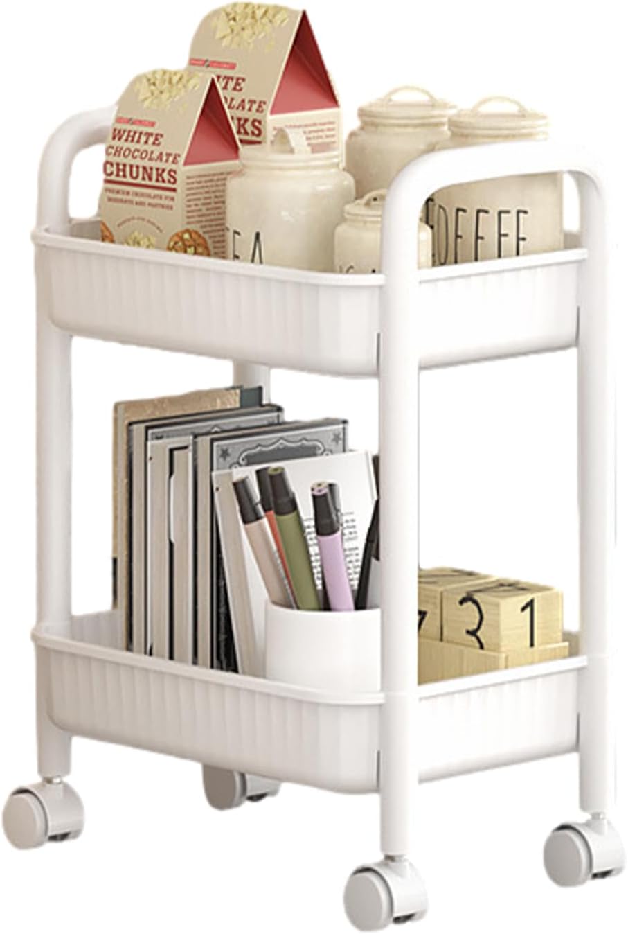 AirFusion Rollwagen, Küchenwagen 2 Ebenen Nischenwagen, Rollregal ...