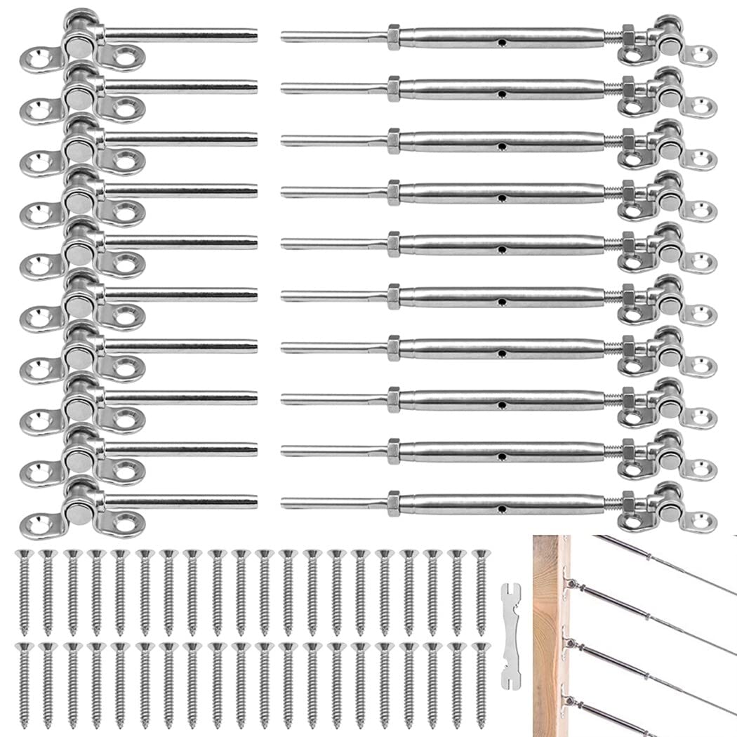 Homaisson Cable Railing Hardware, 30 Pairs Stainless Steel Cable ...