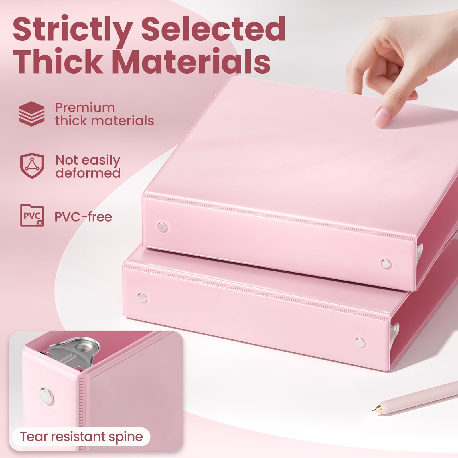 Snapklik.com : SUNEE 1.5 Inch Binders 3 Ring 4 Pack, Clear View 1 1/2 ...