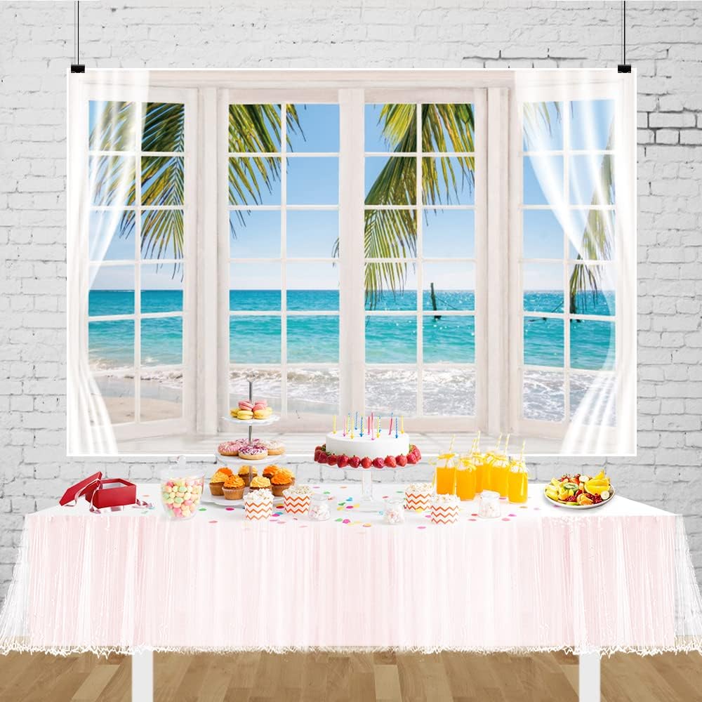 Amazon.com : Yeele 9x6ft Summer Beach Window Backdrop for Photography ...