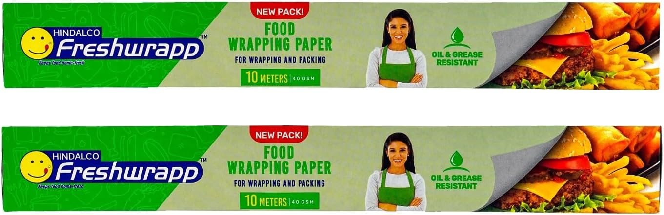 Freshwrapp Greaseproof Food Wrapping Paper (10 Meter) Pack of 2 ...