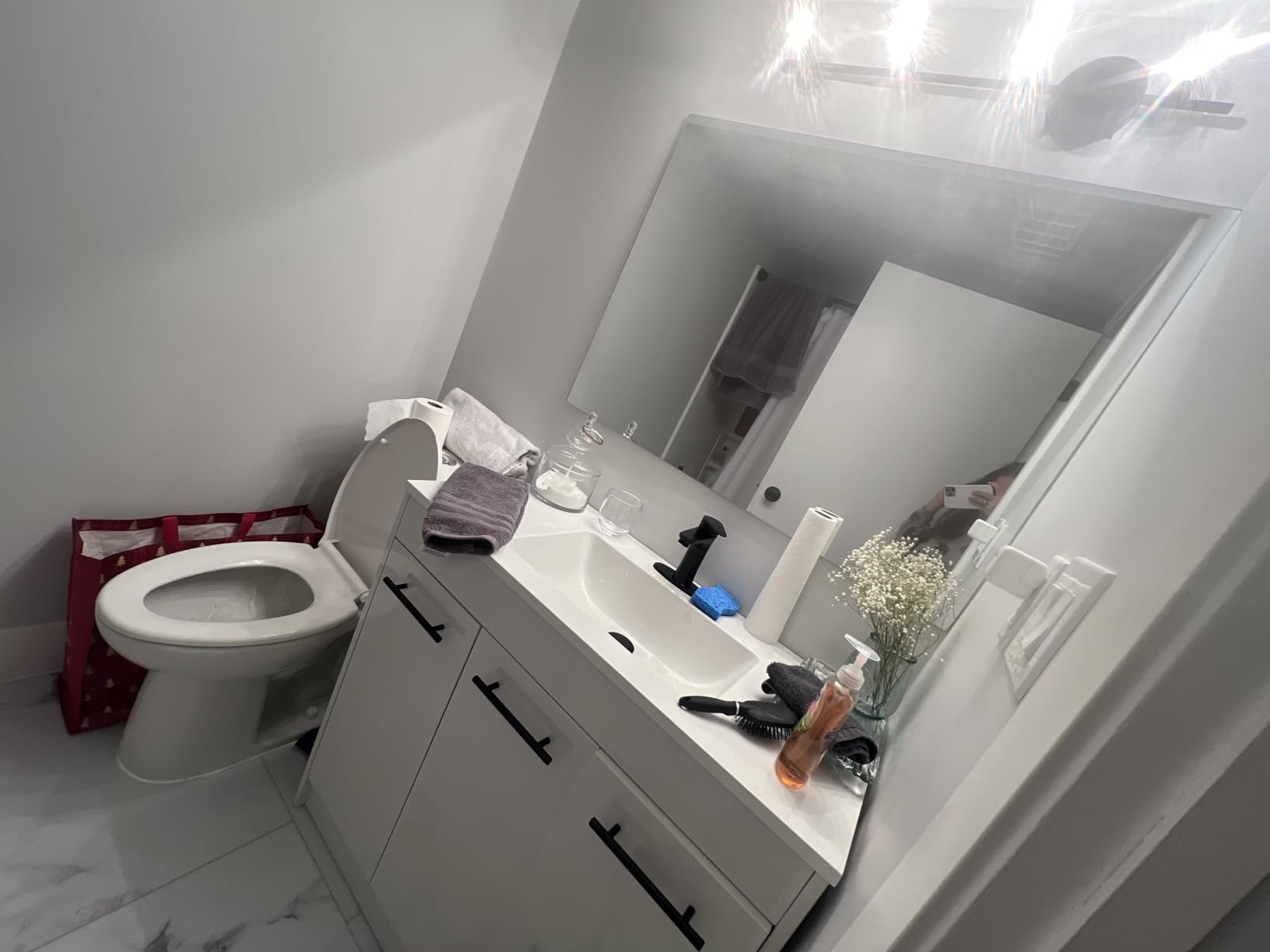 Leyden Bathroom Mirror Wall Mounted, 30 x 40 inches Rectangle Frameless ...