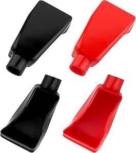 Amazon.com: 4PCS Car Battery Terminal Covers,Flame Retardant Rubber ...