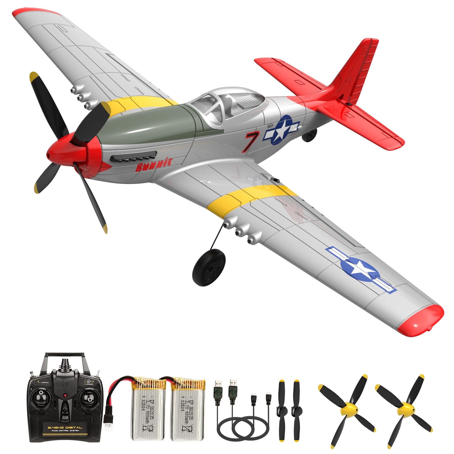 Amazon.com: Leopmase P51D RC Plane, 4CH RC Airplane with High Speed ...