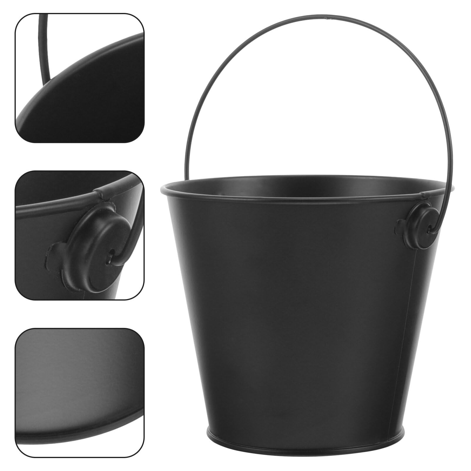 Snapklik.com : Black Ash Bucket Grill Drip Grease Bucket Iron Barbecue Bucket Fireplace Ash ...