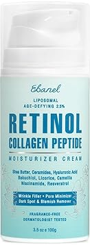 Amazon.com: Ebanel Retinol Cream for Face with Collagen, Peptides ...