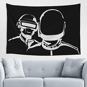 Amazon.com: OBLUE Daft Punk Tapestry Wall Hanging Art Aesthetic ...