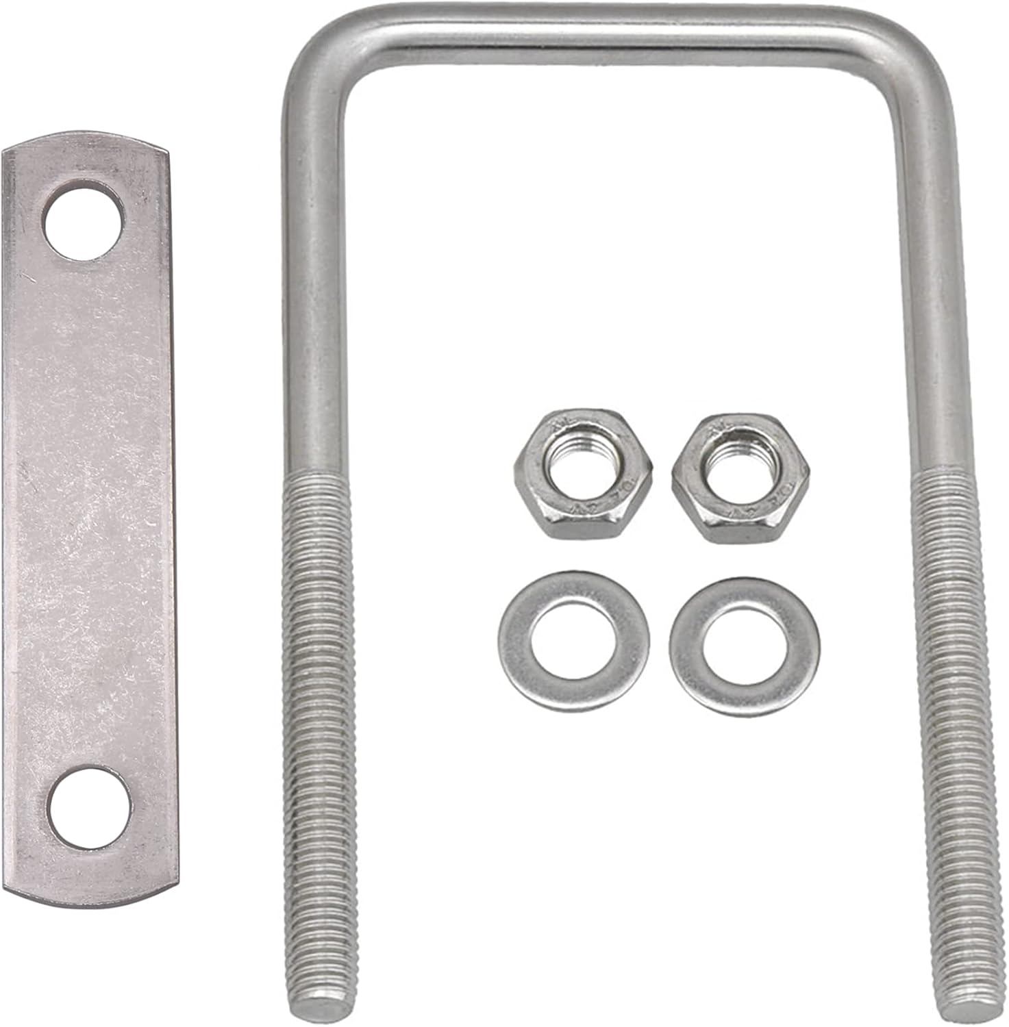 Amazon.com: CNBTR M8 304 Stainless Steel Square U-Bolt Axle Plate U ...