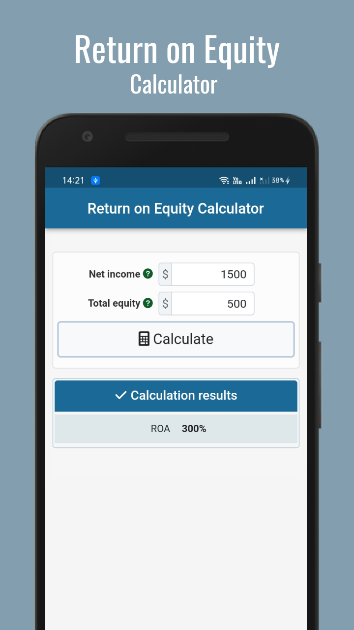 Return On Equity Calculator - App on Amazon Appstore