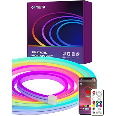 Amazon.com: AILBTON Led Neon Rope Lights 32.8Ft,Flexible,Control with ...
