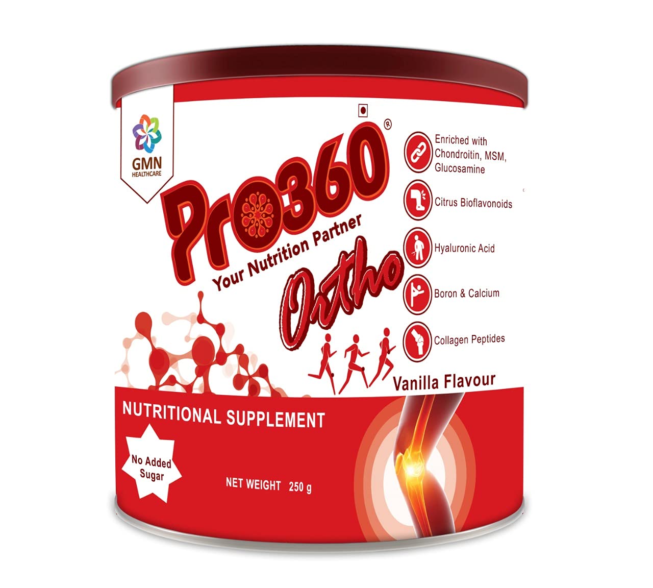 Pro360 Ortho Nutritional Protein Powder Supplement - Vanilla Flavour ...