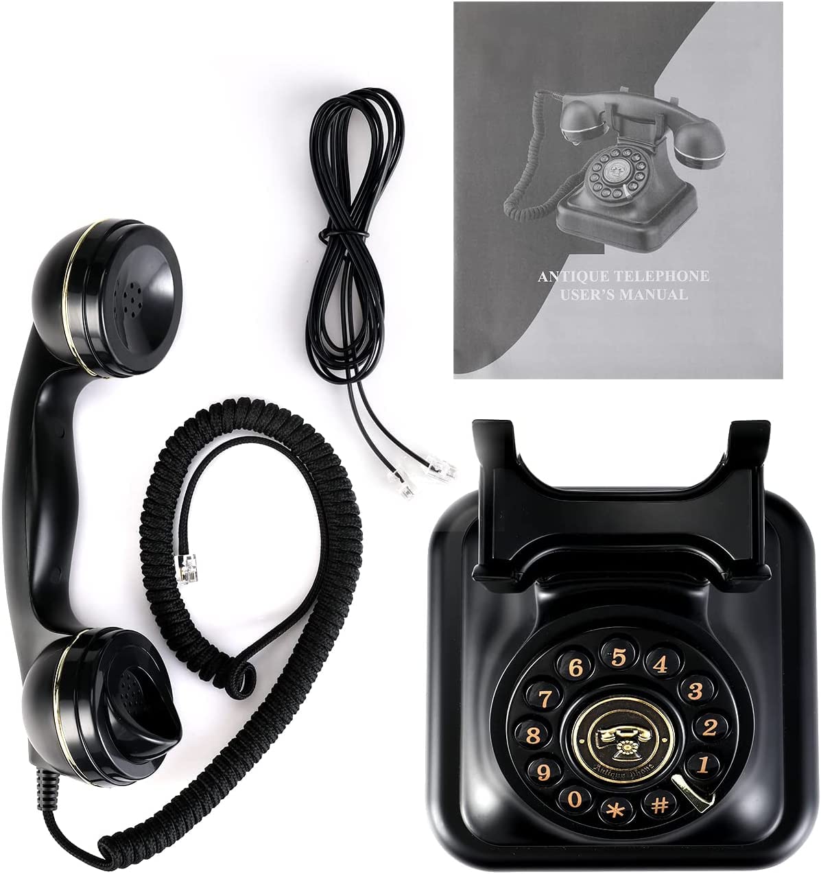 Retro Landline Phone 1960's Vintage Corded Dial Button Phone Classic ...