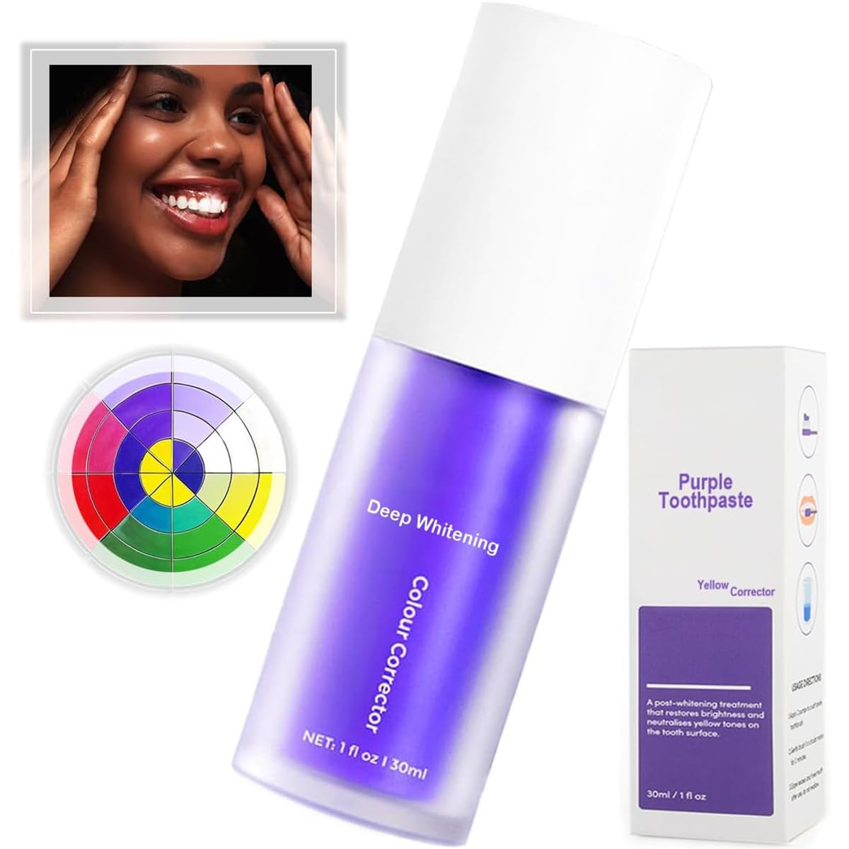 Buy Purple Toothpaste,Teeth Whitening&Utilizing color wheel Purple is ...