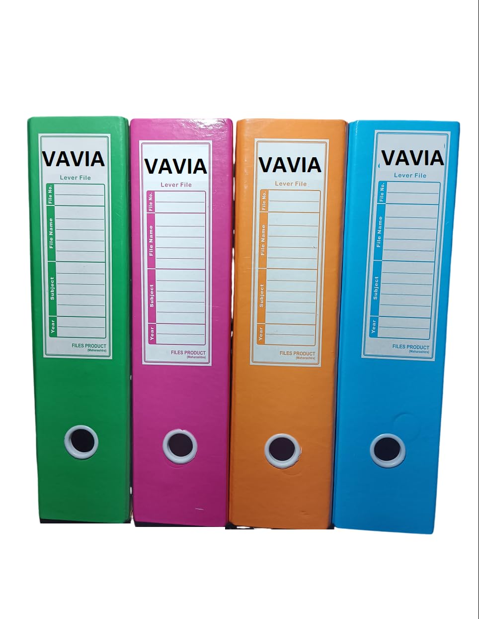 Lever Arch Binder Box File Folder, A4 Size, Pack of 4, Multicolour ...