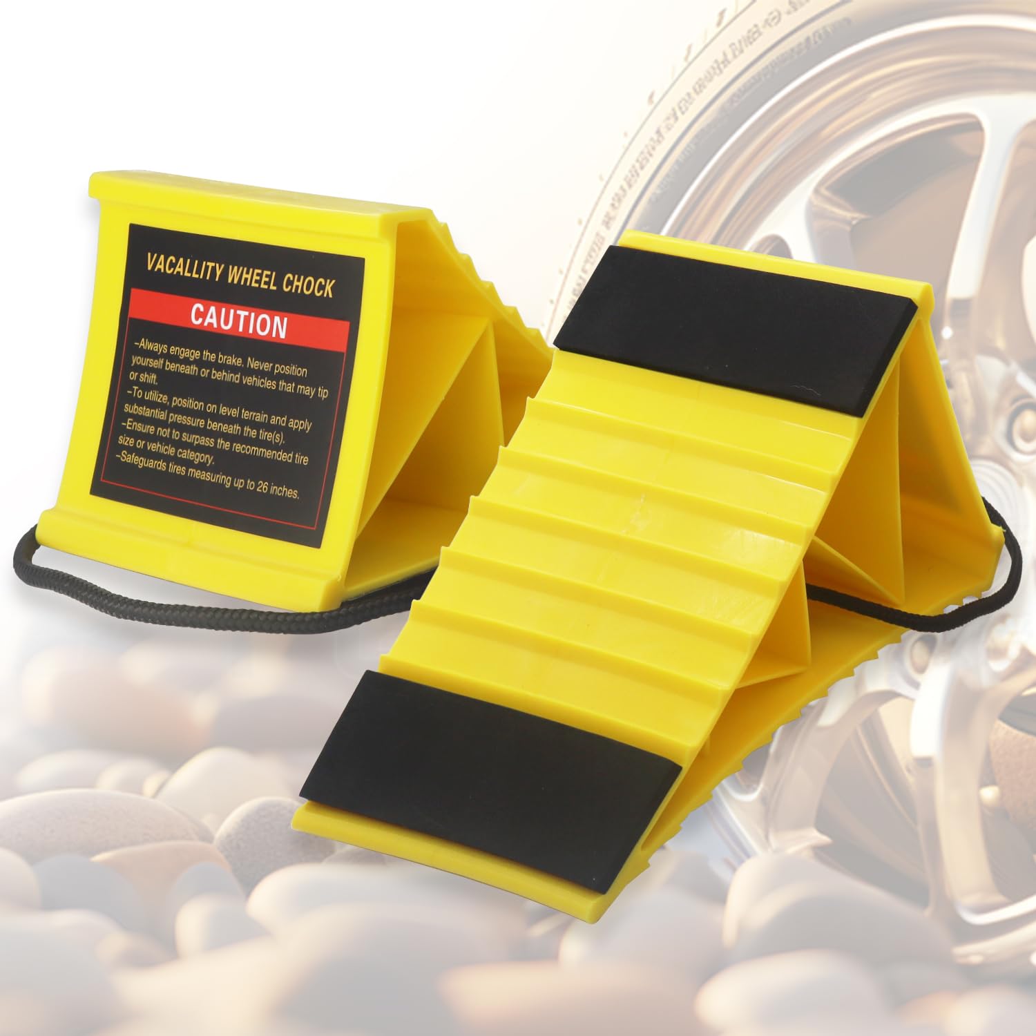 Snapklik.com : Vacallity Light Weight Wheel Chocks