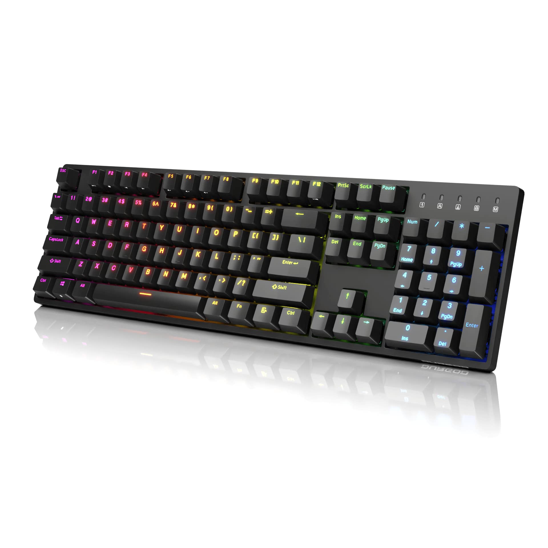 Amazon.com: DURGOD Taurus K310 Mechanical Keyboard | RGB Backlit | 104 ...