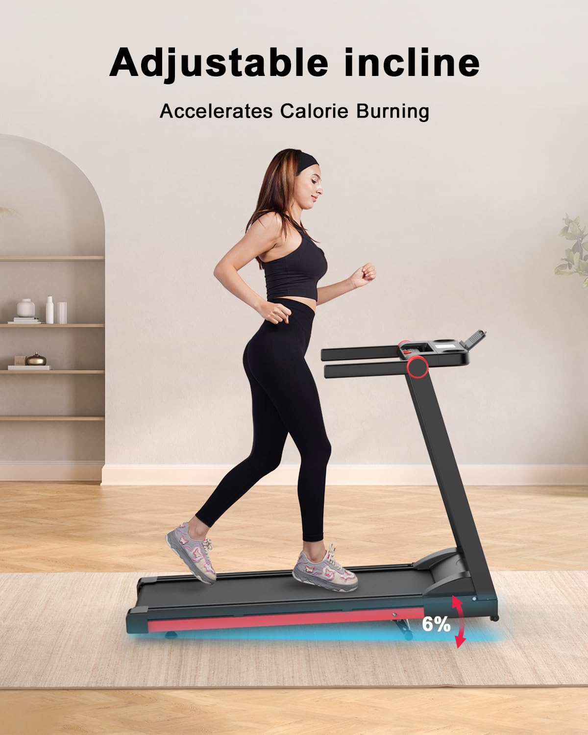 Snapklik.com : Superun Treadmills For Home, 3.5 HP Foldable Treadmill