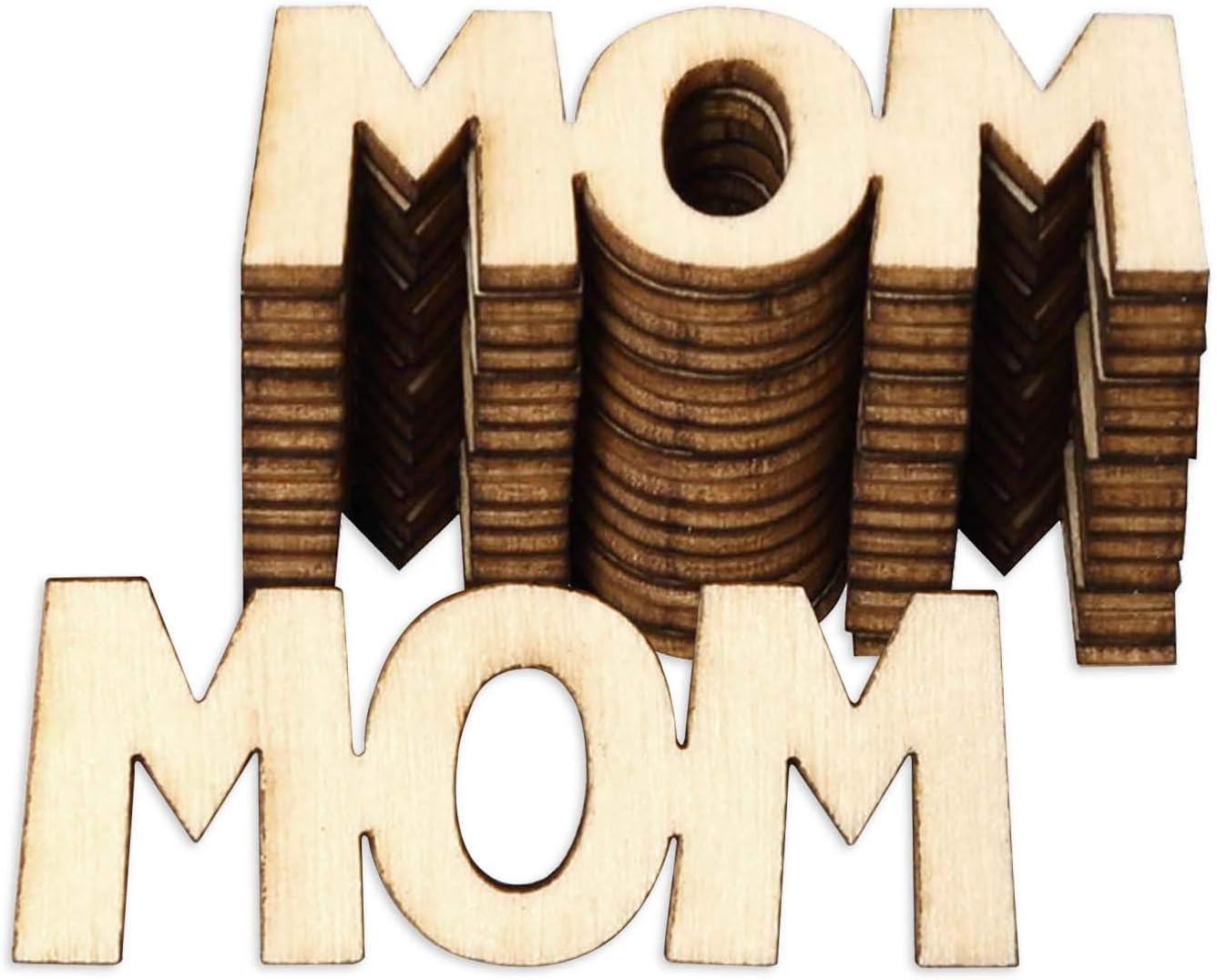 Amazon.com: AIERSA 20Pcs BEST MOM Unfinished Wood Crafts, Mothers Day ...