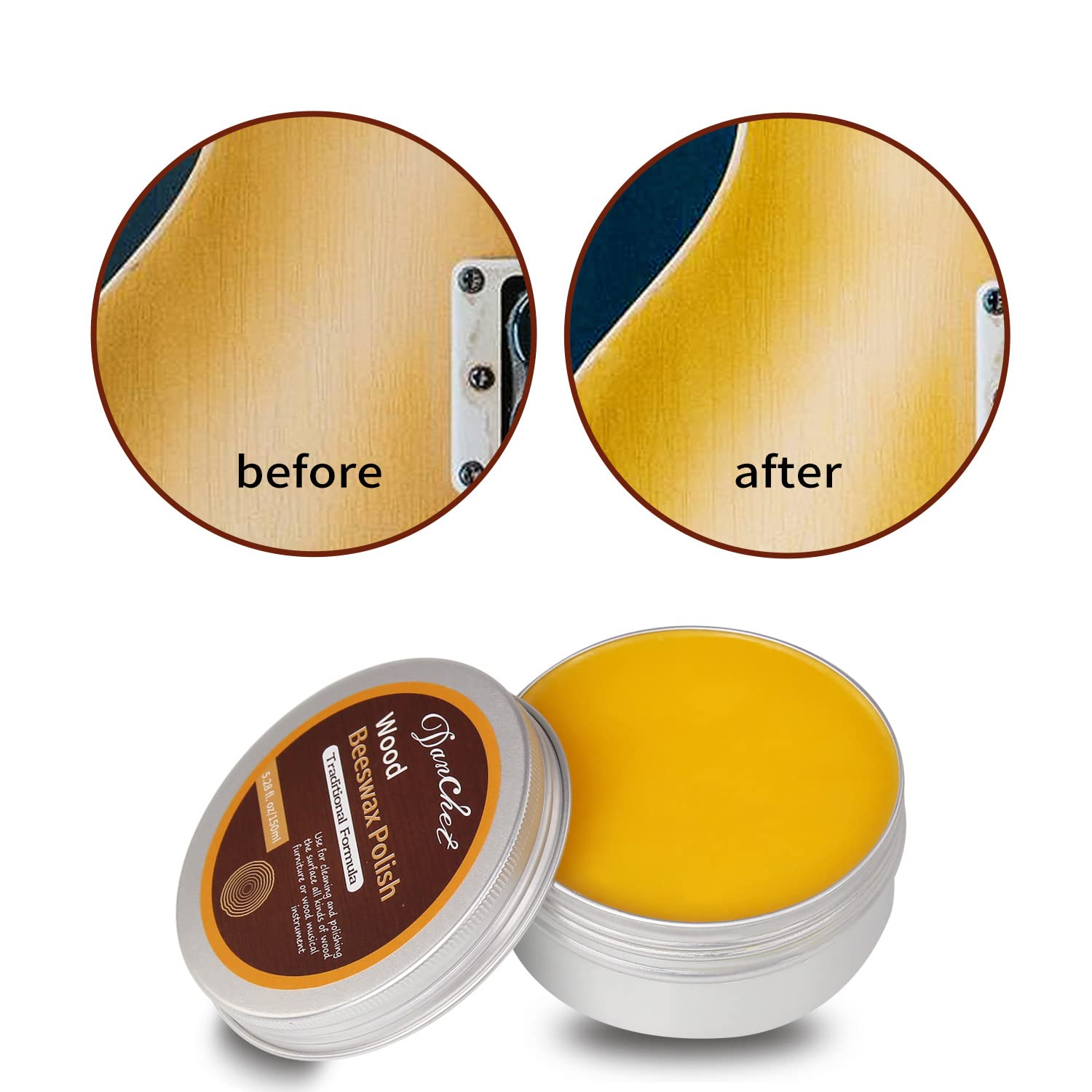 Snapklik.com : Danchet Beeswax Polish Cleaner For Violin Cello Guitar ...