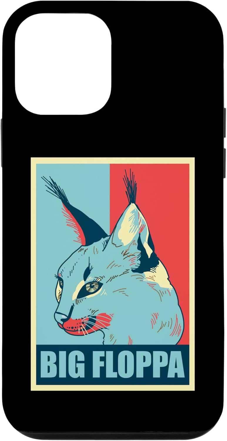 Amazon.com: iPhone 12 mini Big Floppa Caracal Cat Meme Retro Case ...